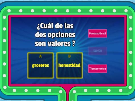 Valores Sociales Gameshow Quiz