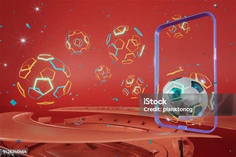 축구 공 개체 스포츠 공 디자인 축구 요소 개념 3d 일러스트 레이 션 추상 축구 기술 3d 현실적인 렌더링 녹색 잔디 필드