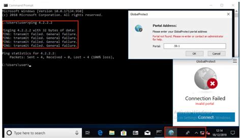 Global Protect Agent Fails To Connect And Shows Invalid Portal After User Login