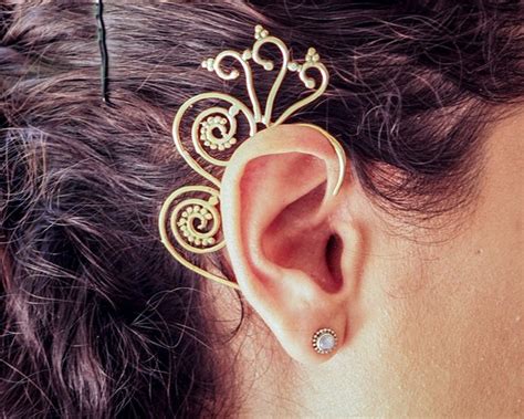 Ear Cuff Brass Ear Wrap Wrap Earring Ear Climber Etsy