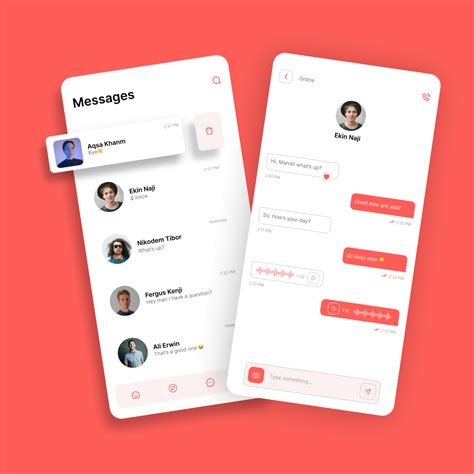 Messaging App UI Concept On Behance