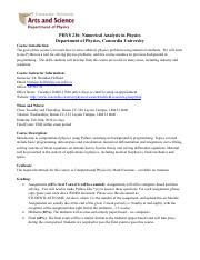 Learn Numerical Analysis In Physics For Solving Physics Problems Course Hero