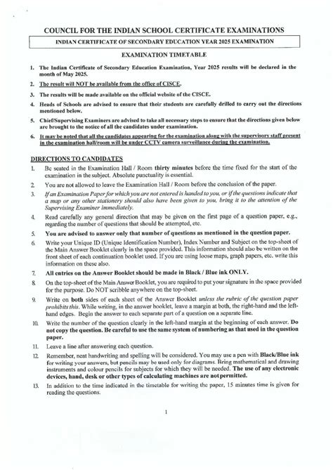 ICSE ISC Exam CISCE Th And Th Board Exams Will Start On This Day Datesheet Released