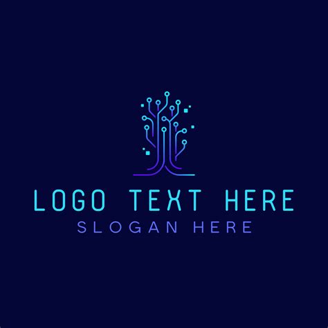 Tech Circuit Tree Logo Brandcrowd Logo Maker Brandcrowd