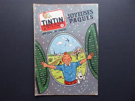 Tintin Journal Happy Easter Hergé Belgian Edition 12th Year April
