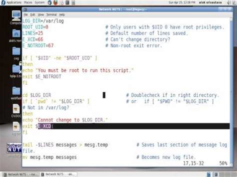 Linux Bash Shell Script To Clear Logs Automatically VIDEO Network