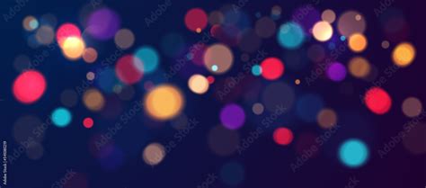 Colorful Bokeh Lights Background Blurred Circle Shapes Vector