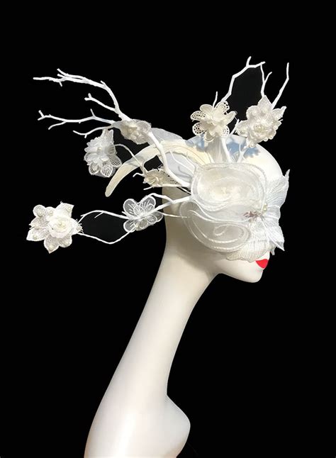 H3364 Women White Lace Mask Halloween Christmas Party Masquerade Ball