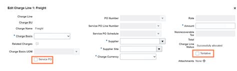 Function Of Service Po Checkbox And Tentative Checkbox In Trade