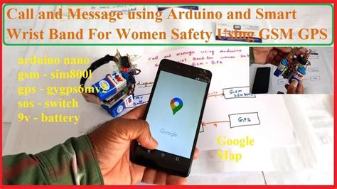 Call And Message Using Arduino And Smart Wrist Band For Women Safety