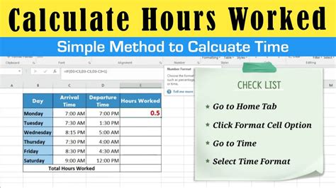 how to calculate hours worked in excel calculate time and manage your