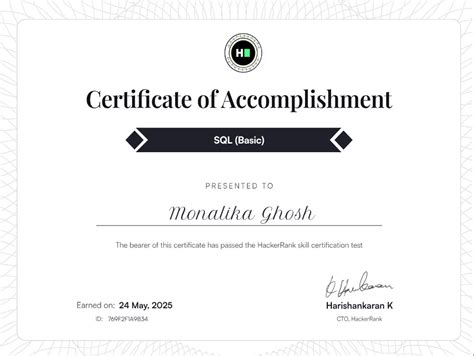 Im Happy To Share That Ive Obtained A New Certification Sql Basic Certificate From
