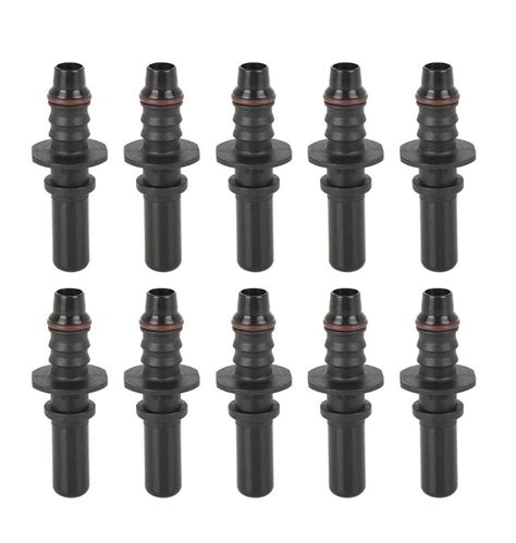 X Autohaux 10pcs 989mm Id8 자동차 연료 라인 호스 파이프 퀵 릴리스 남성 연결 커넥터 티몬