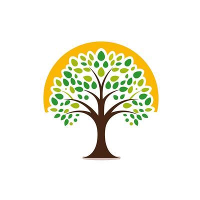 Sun Tree Logo Vector Art Icons And Graphics For Free Download