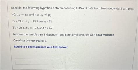 Solved Consider The Following Hypothesis Statement Using Chegg