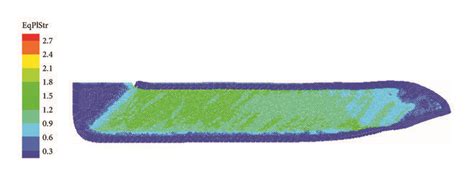 Computation Results Of Equivalent Strain Distribution A Computation