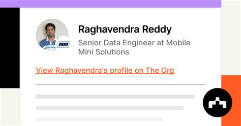 raghavendra reddy senior data engineer at mobile mini solutions the org