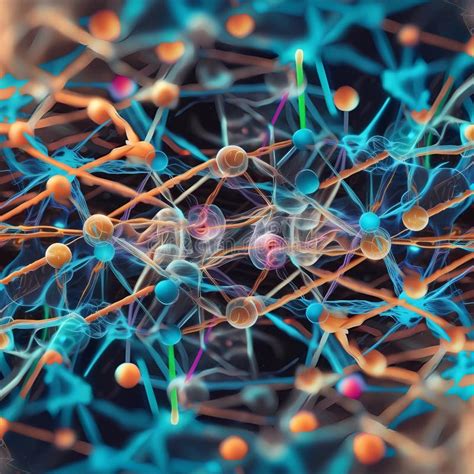 Biological Cell Closeup Under A Microscope Stock Illustration