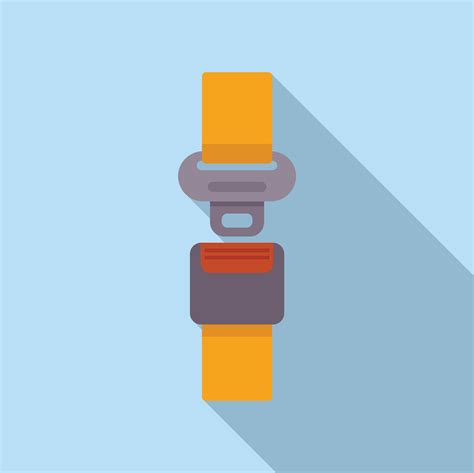 Yellow Safety Belt Fastened Securing Passenger In Vehicle For Safe