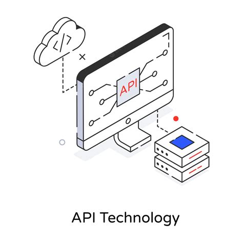 Premium Vector Api Technology Modern Isometric Icon
