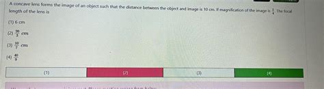 [answered] 4 a concave lens forms the image of an object such that the