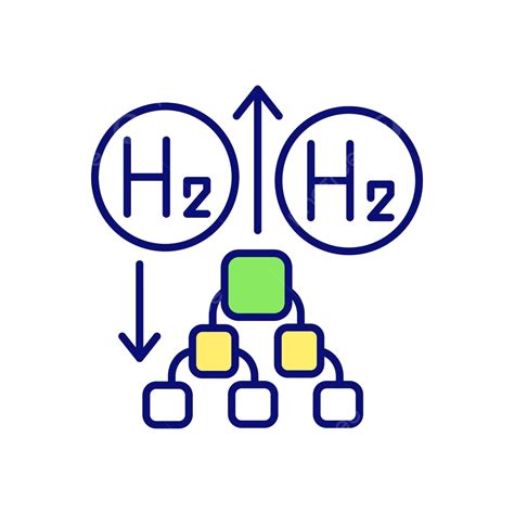 Rgb Color Icon Microbial Biomass Conversion To Hydrogen Vector Cell
