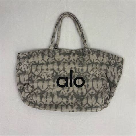 Alo Yoga Bags Alo Yoga Grey Tie Dye Large Canvas Tote Bag Poshmark