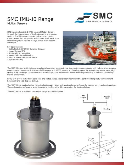 Smc Imu Data Sheet Motion Sensor Pdf Systems Engineering