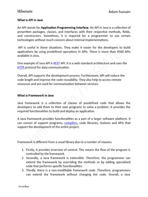 Hibernate Notes Pdf Inheritance Object Oriented Programming Software Framework