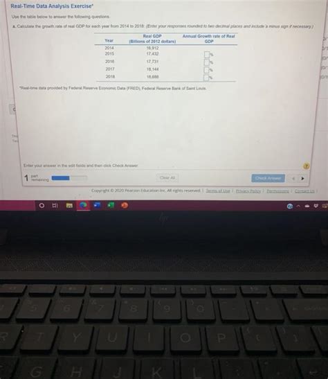 solved real time data analysis exercise use the table below