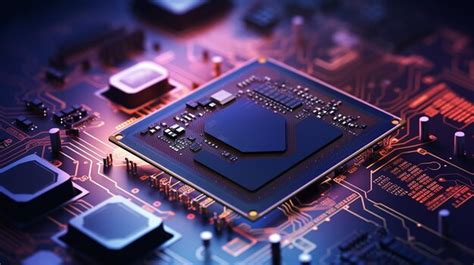Premium Photo It Information Technology Concept Motherboard Processor 3d