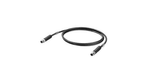 2726070020 Weidmuller Female Spe To Spe Ethernet Cable Copper Braid Black 2m Rs