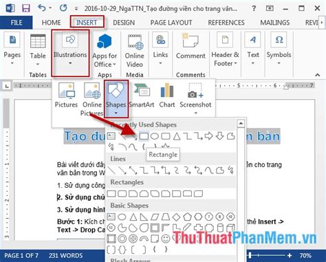 Create Borders For Text Pages In Word