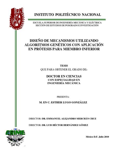Diseno De Mecanismos Utilizando Algoritmos Geneticos Pdf Red Neuronal Artificial Algoritmo