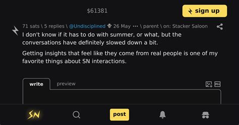 Reply On Stacker Saloon Stacker News