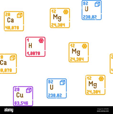 Chemistry Science Chemical Vector Seamless Pattern Thin Line Illustration Chemistry Science
