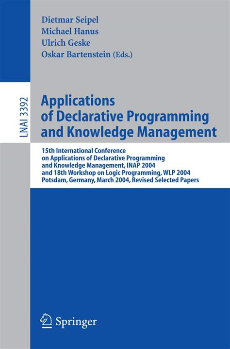 Applications Of Declarative Programming And Knowledge Management 15th International Conference