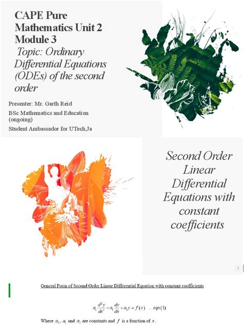 Differential Equations Odes 2 Pdf Differential Equations Differential Calculus