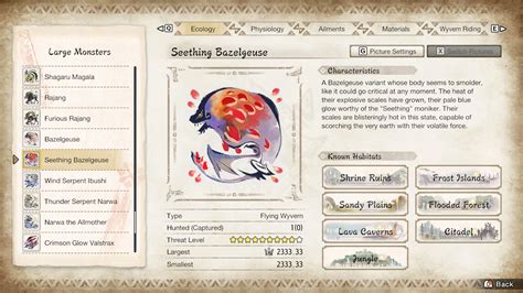 Seething Bazelgeuse Large Monster Monster Hunter Rise Sunbreak