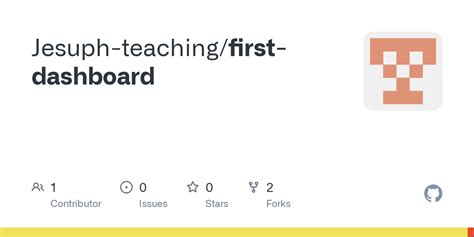 GitHub Jesuph Teaching First Dashboard