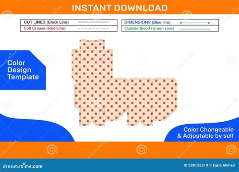 Folding Corrugated Tray Box And Corrugated Tray Template 3d Render And Die Line Template With