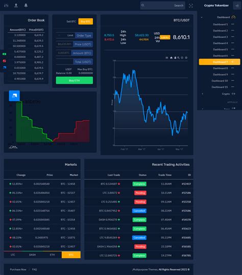 Amazing Crypto Tokenize Admin Template Crypto Tokenizer Admin