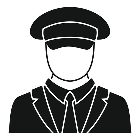 Ship captain icon, simple style 14614832 Vector Art at Vecteezy