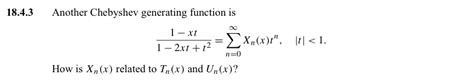 solved 18 4 3 ﻿another chebyshev generating function
