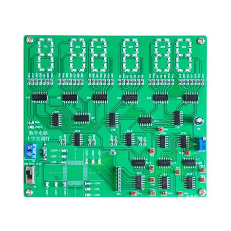 简易十字交通灯控制电路数字电子技能diy竞赛套件2022年国赛b模块 伍陆电子