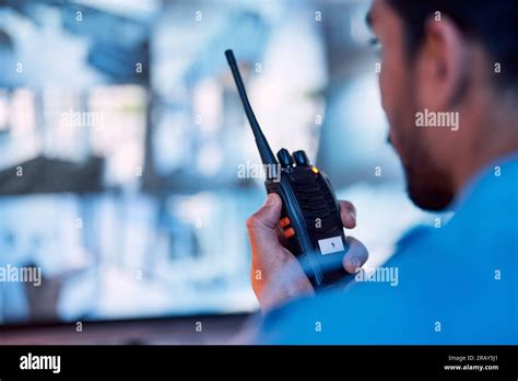 Security Guard Radio And Cctv Monitor Communication And Inspection Service For Building Safety