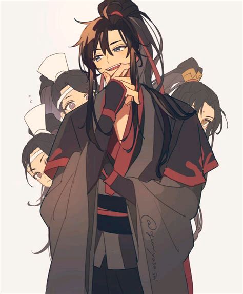 Wei Wuxian Lan Sizhui Jin Ling And Lan Jingyi Modao Zushi Drawn By
