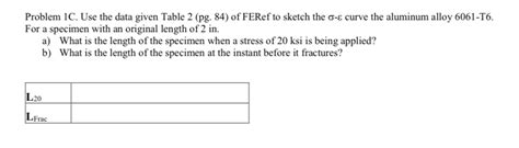 solved problem 1 c use the data given table 2 pg 84 of