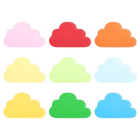 Uxcell Cloud Cutouts 108 Pack Paper Cloud Colorful Cloud Cutout For Classroom Assorted Colors