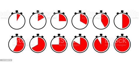 타이머 시계 스톱워치 아이콘 크로노 미터 세트 벡터 그림입니다 10에 대한 스톡 벡터 아트 및 기타 이미지 10 15 25 센트 Istock